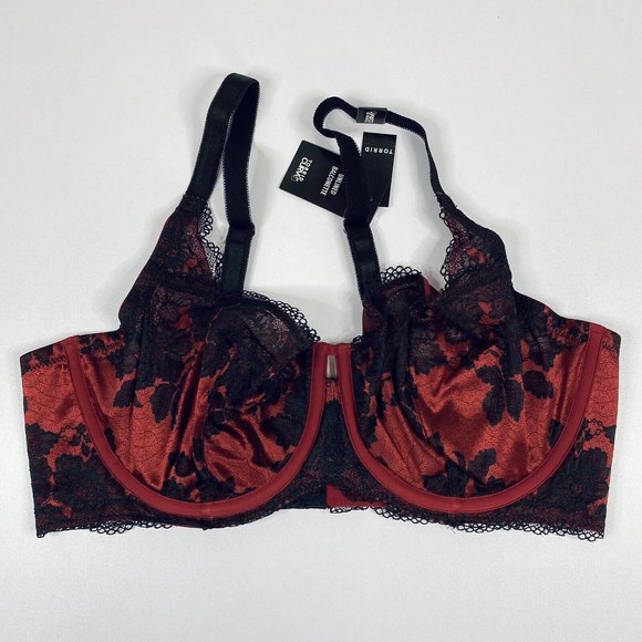 torrid | Intimates & Sleepwear | Torrid Balconette Boudoir Bra 38d Red ...